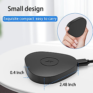 Rounkin Wireless Charger Compatible with Sonos Roam Gen 2nd/1st, Magnetic Charging Base, Power up Charging Dock for Portable Bluetooth Speaker for Sonos Roam SL(Black)