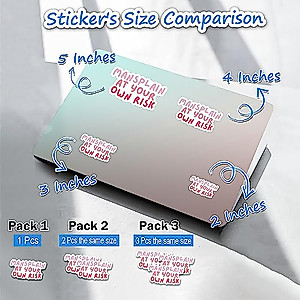 Miraki Mansplain At Your Own Risk Sticker, Gender Equality Sticker, Feminism Sticker, Water Assitant Die-Cut Vinyl Stickers Decals for Laptop Phone Kindle Journal Water Bottles, Sticker for Women