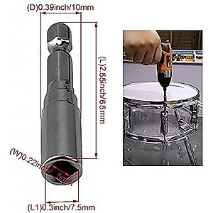 Jiayouy Drum Keys 5 Pack Chrome Steel Construction Standard Drum Keys with Ratchet Torque Wrench Drill Bit Drum Key Tuner Percussion Hardware Tool for Drum Accessories