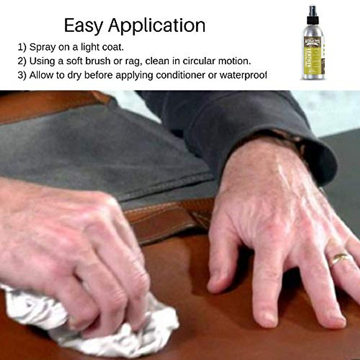 Aged Leather Pros pH Balanced Leather Cleaner (8 oz) for Suede, Nubuck, and Any Leather | Protects Purses, Shoes, Jackets, Couches, Auto Interior, Saddles and Much More