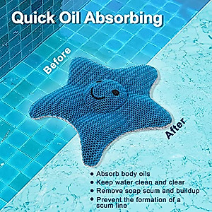 Goltantin Scum Absorber for spa hot tub, 2 Pack Oil Absorbing hot tub Cleaner, Reusable Pool scum Sponge spa Deformer,Must Have hot tub Accessories for Adults and Kids
