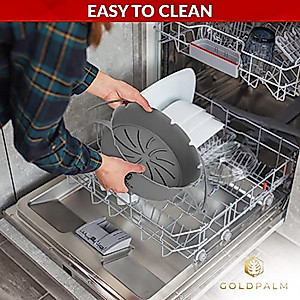 Gold Palm 2 Pack Air Fryer Silicone Liners - 8.6 Inch 5 QT or Larger Air Fryer Accessories Reusable Air Fryer Insert Baking Accessories