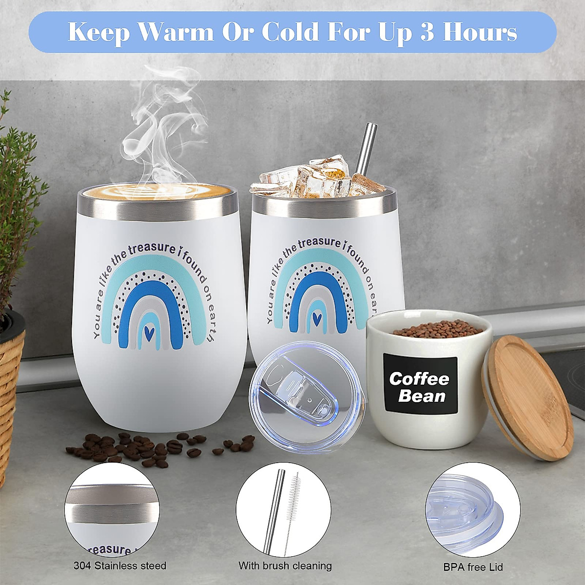 Get Well Soon Gifts for Women, Birthday gifts for women, Self Care Gifts for Women, After Surgery Feel Better Gifts, Inspirational Gifts with Warm Hugs Blanket Insulated Tumbler