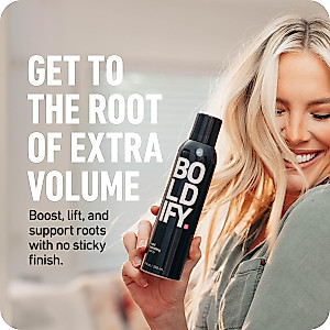 Boldify Root Boost Spray - Root Booster for Hair Volume - Volumizing Foam and Lift Spray for Fine Hair Texture, Root Lift, Stylist Recommended - 8oz