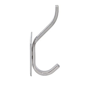 6 Pack Double Post Adhesive Wall Hooks, Heavy Duty Stainless Steel for Hanging Towel Coat Hat (3.6 in)