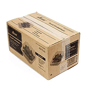 EHOMEA2Z Food Containers Clear with Lids Hinged Take Out Clam Shells Clamshell Packaging, Durable and Easy Grip, Pie To Go Containers For Desserts, Restaurants, Parties(5" x 5" - 40 Count)