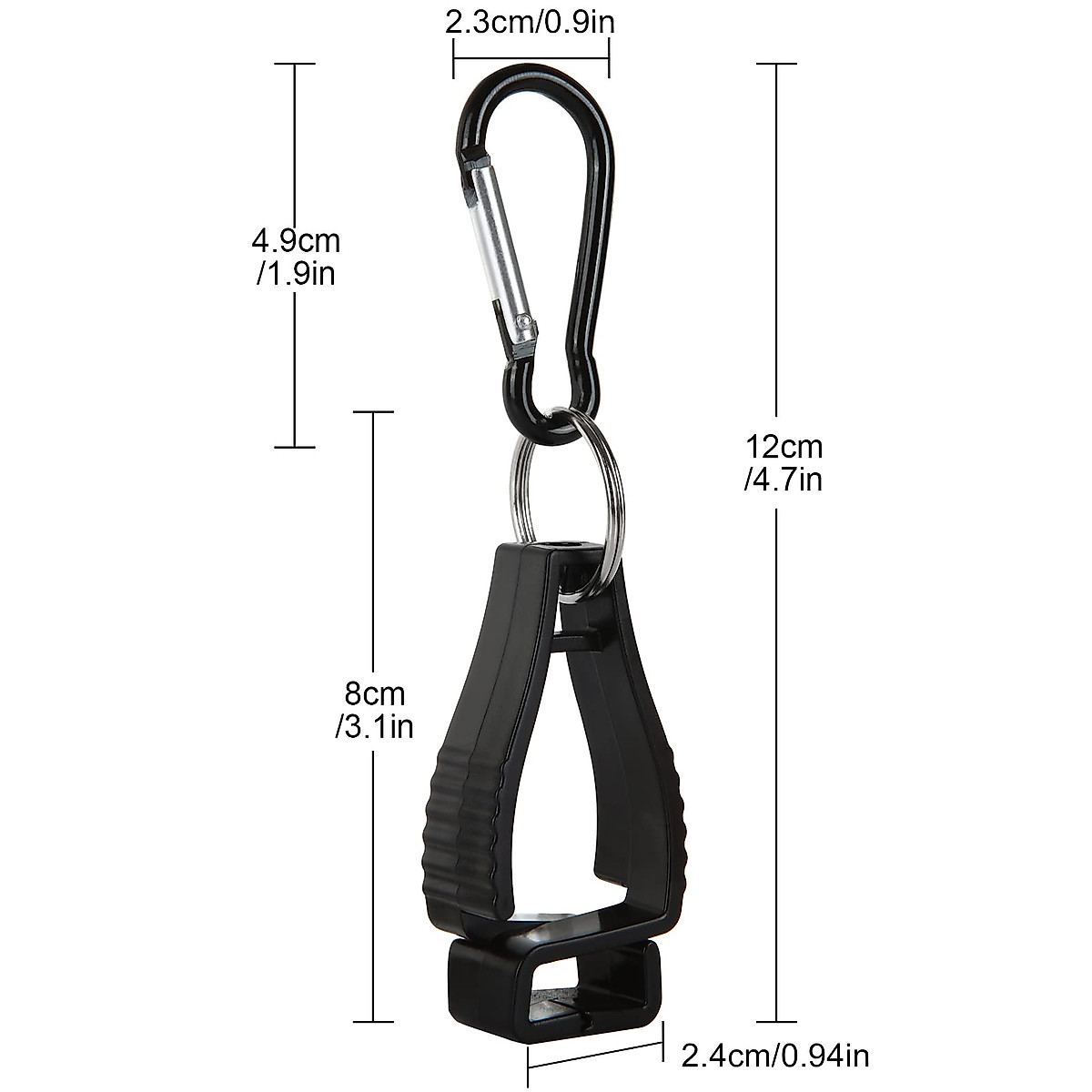 FVIEXE 20PCS Glove Clips for Work, Glove Holder Clip Work Safety Clip for Construction Guard Labor, Glove Grabber Glove Keeper Belt Glasses Helmets Hanger Clamp Catcher (10PCS Black, 10PCS Orange)