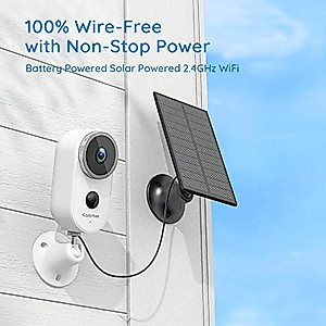 Wireless Security Outdoor Camera with Solar Panel: Battery Powered 1080p WiFi Night Vision Cameras for Home Outside Surveillance Works with Adorcam App