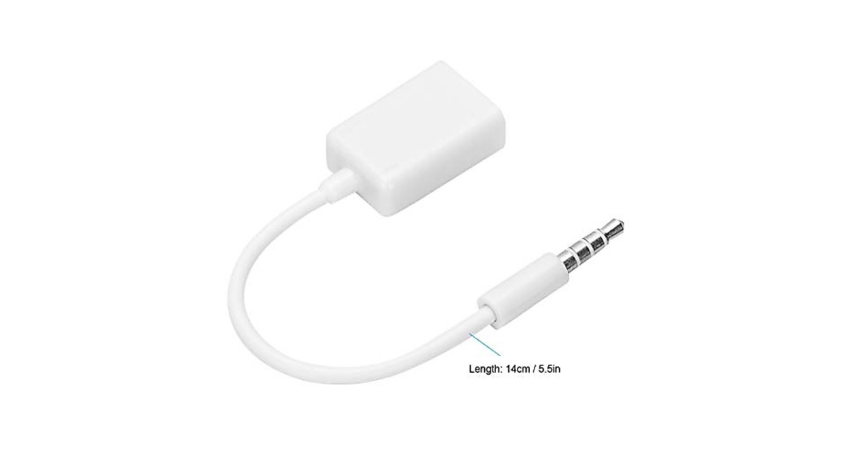 ASHATA 3.5mm to USB Audio Cable for Car AUX & U-Disk