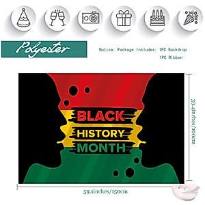 Black History Month Banner African American Emancipation Sign Backdrop, Happy Juneteenth Day Party Decorations Celebration Black Freedom Festivals Decoration Supplies (5 x 3ft)