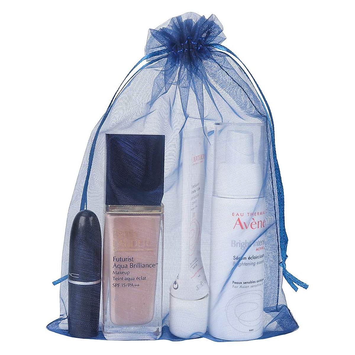 Zwish 100 Pack 6x9 Inches Organza Gif Bags 10 Mixed Solid Colors for Toys Candy Chocolate Party Christmas Wedding Favor Gift