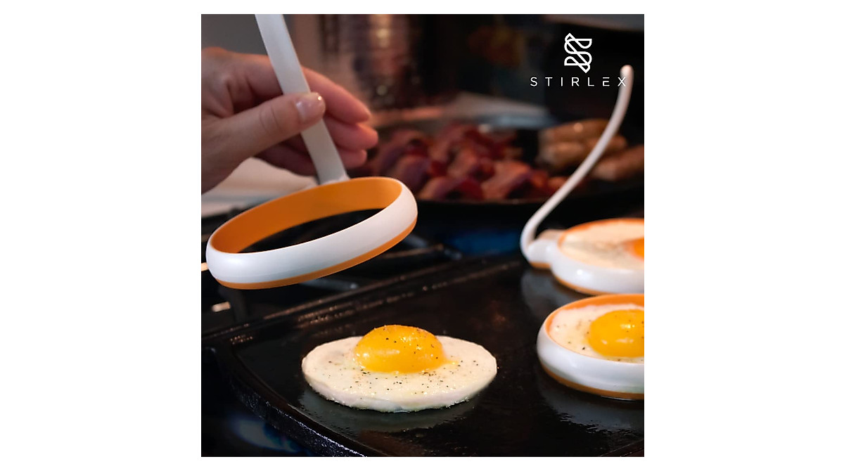 STIRLEX Silicone Egg Rings Set - Nonstick & Durable