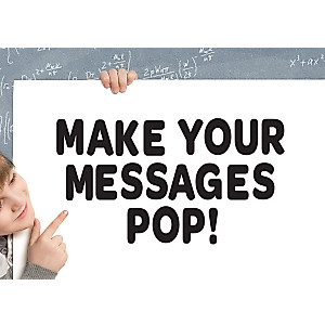 The Peel People Peel and Stick Letters and Numbers - Acid-Free, Non-Toxic, Use Indoors or Outdoors, Made in The USA, 115 4-Inch Stickers Included, Solid Black