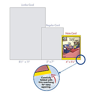 The Best Card Company - Variety Pack of 10 Funny Assorted Blank All Occasions Notecards 4 x 5.12 Inch w/Envelopes - Cartoon Humor for Men, Women (10 Designs, 1 Each) - Wild for Whyatt M6463OCB