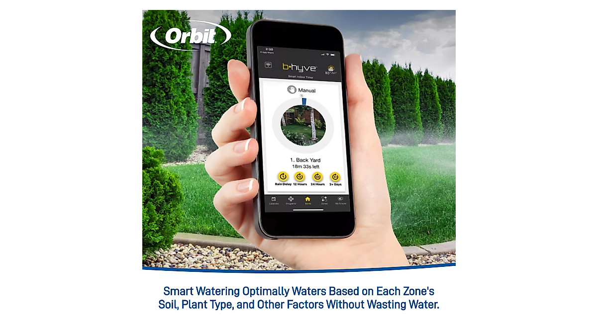 Orbit B-hyve 4-Zone Smart Indoor Sprinkler Controller | Eco-Friendly ...