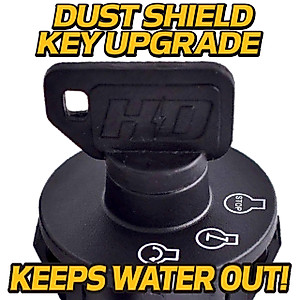 HD Switch Starter Ignition Switch fits Kubota Z121 Z122 Z125 Z411 Z421 Z723 Z724 Z725 Z726 ZG123 ZG124 ZG127 K3011-62110 K3011-62102 K3011-96200 Zero Turn Mowers w/ 2 Umbrella Keys & Free Carabiner