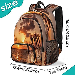 Yzrwebo Dolphins Backpack for Women Men Ocean Animal Dolphin Lightweight Backpack with Multiple Pockets Laptop iPad Tablet Travel Sports Bag Casual Daypack Backpack Adjustable Shoulder Straps