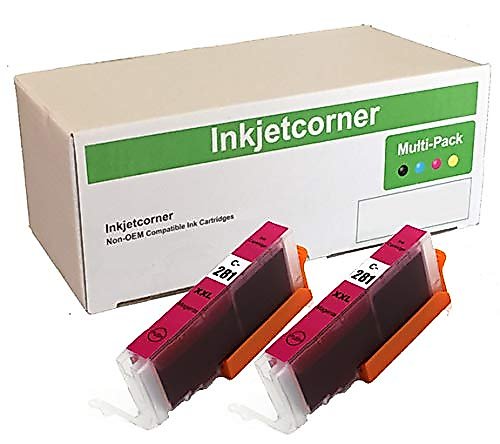 Inkjetcorner Compatible Ink Cartridge Replacement for CLI-281M CLI 281 XXL for use with TR8622 TR8620A TR8620 TR8520 TS6320 TS8320 TR7520 TS702 TS9120 TS8220 (Magenta, 2-Pack)