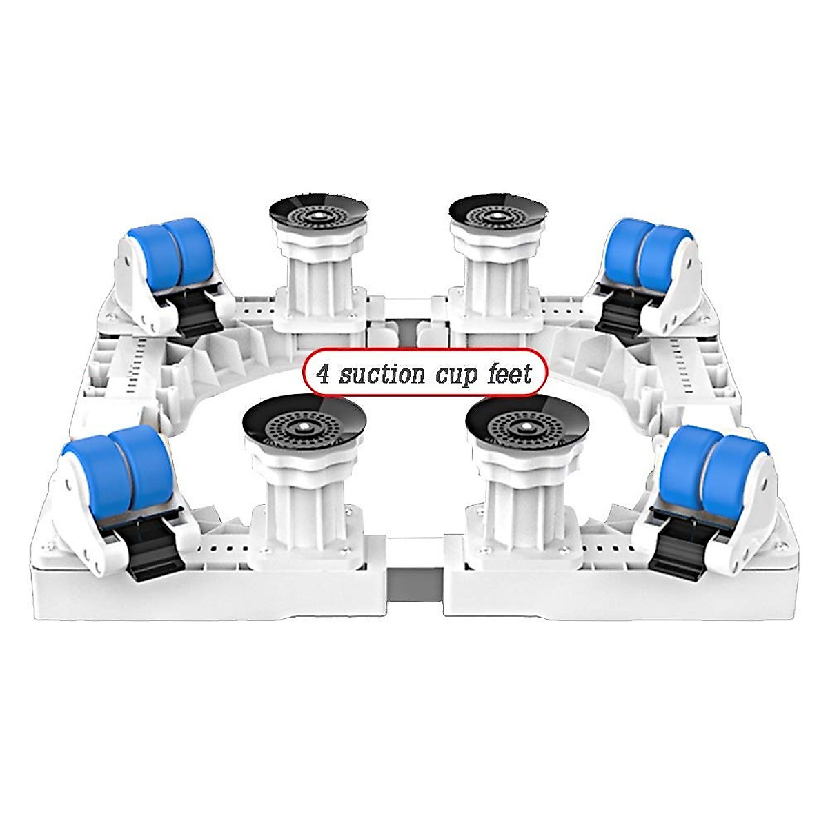 YGCBL Multifunction Portable Hand Trucks,Trolleyplastic Dolly Transport Roller Dollies Polypropylene Universal Wheel Movable Base Non-Slip with Brake 9Kg Capacity,White