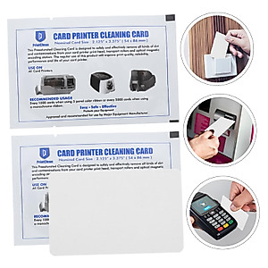 Tofficu 10pcs Cleaning Tool for Card Readers All Purpose Cleaner Terminal Card Reader Cleaners Credit Card Reader Machine Cleaning Cards Blank Card Reader Cleaner PVC White