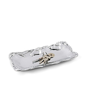 Arthur Court Designs Horse Pattern Aluminum Bread Serving Tray Sand Casted in Aluminum with Artisan Quality Hand Polished Design Tarnish-Free 6 inch x 12 inch