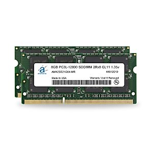 Adamanta 16GB (2x8GB) Apple Memory Upgrade DDR3L 1600MHz SODIMM Compatible for iMac (Mid 2011, Late 2012, Early/Late 2013, Late 2014, Mid 2015), MacBook Pro (Early/Late 2011, Mid 2012), Mac Mini RAM