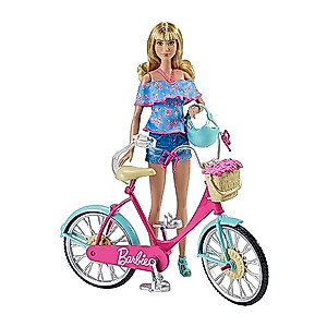 Barbie Bicycle with Basket of Flowers