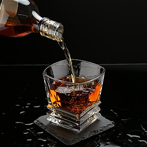 EXREIZST Whiskey Stones Gift Set - Whiskey Gifts for Men, Granite Chilling Whiskey Rocks, Scotch Bourbon Whiskey Glass Gift Box Set, Best Drinking Gifts for Dad Husband Birthday Party Holiday Present