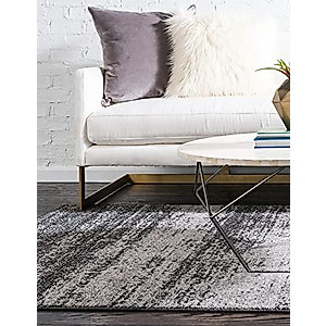 Rugs.com Angelica Collection Rug – 6' x 9' Dark Gray Medium Rug Perfect for Bedrooms, Dining Rooms, Living Rooms