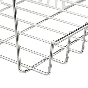 LTL Home Products More Inside Hanging Under Shelf Storage Basket, Large, Chrome