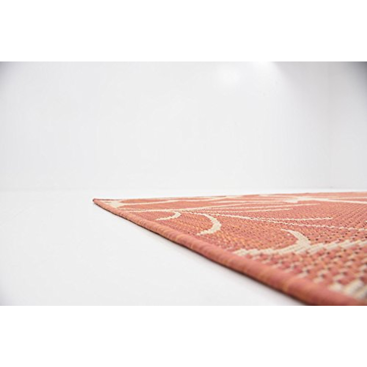 Unique Loom Outdoor Botanical Collection Area Rug - Branch (7' 1" x 10' Rectangle, Terracotta/ Beige)