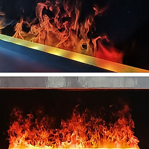 Electric Fireplace Insert 39 Inch Electric Fireplace, Simulated Flame Freestanding LED Fireplace Heater with Remote Control, Automatic Power-off Protection,One Click Water Filling, Black Atomizing Fir