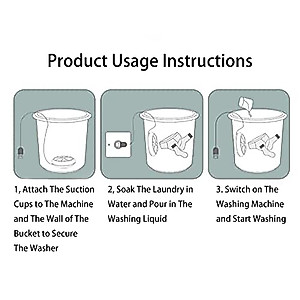 Mini turbo portable washer machine, fully automatic forward and reverse usb plug-in laundry machine, waterproof solid durable compact lavadoras convenient for home, business, travel