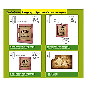 Command, White, Indoor Use, 7 (17221-ES), Small Picture Hanging Kit