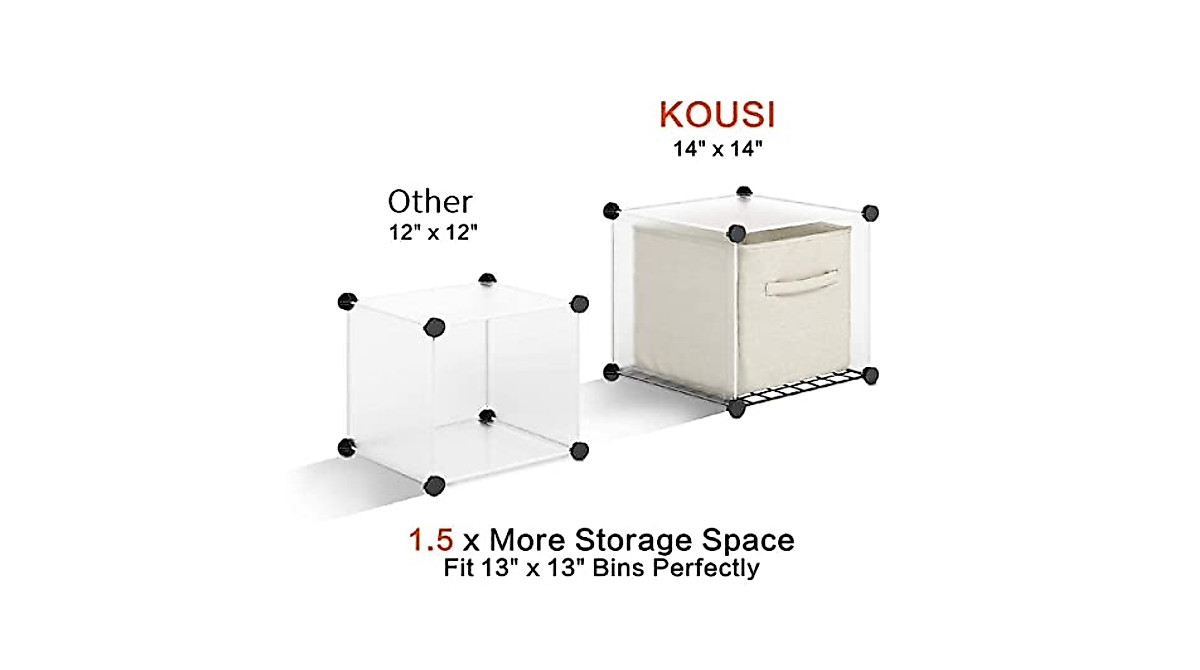KOUSI Portable Storage Cubes - Versatile & Sturdy Organizers