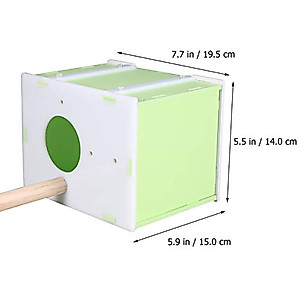 BCOATH Birds Supplies Budgie Nest Bird Breeding Nesting Bird Incubation Nest Birds Nest Bird Cages Bird Feeder House Bird Breeding House Bird House Bird Hideout Parrot House Green