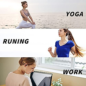 Open Ear Headphones Wireless Bluetooth 5.3 Air Conduction Headphones with with Built-in Mic, 30Hrs Sports Headset With Power Display HiFi Stereo Sound Earphones for Running, Cycling, Workouts (Black)