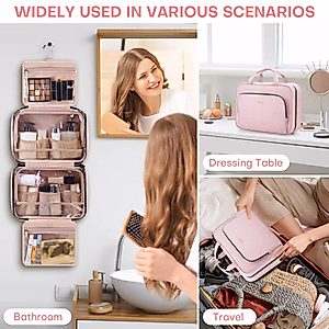 BALULHG Toiletry Bag with Hanging Hook, Portable Makeup Cosmetic Bags, Space-efficient, Collapsible Moving, making it more suitable for Travel