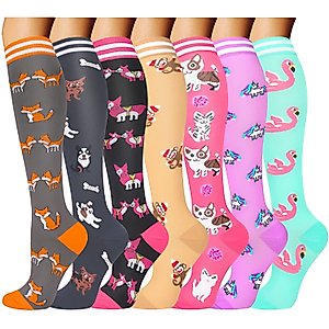 FuelMeFoot Compression Socks For Women Men Circulation - Graduated Support Knee High Socks For Nurses, Travel, Athletic