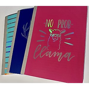 Pen + Gear Poly Composition Notebook, College Ruled, 80 Sheet - Llama Llama Metallic