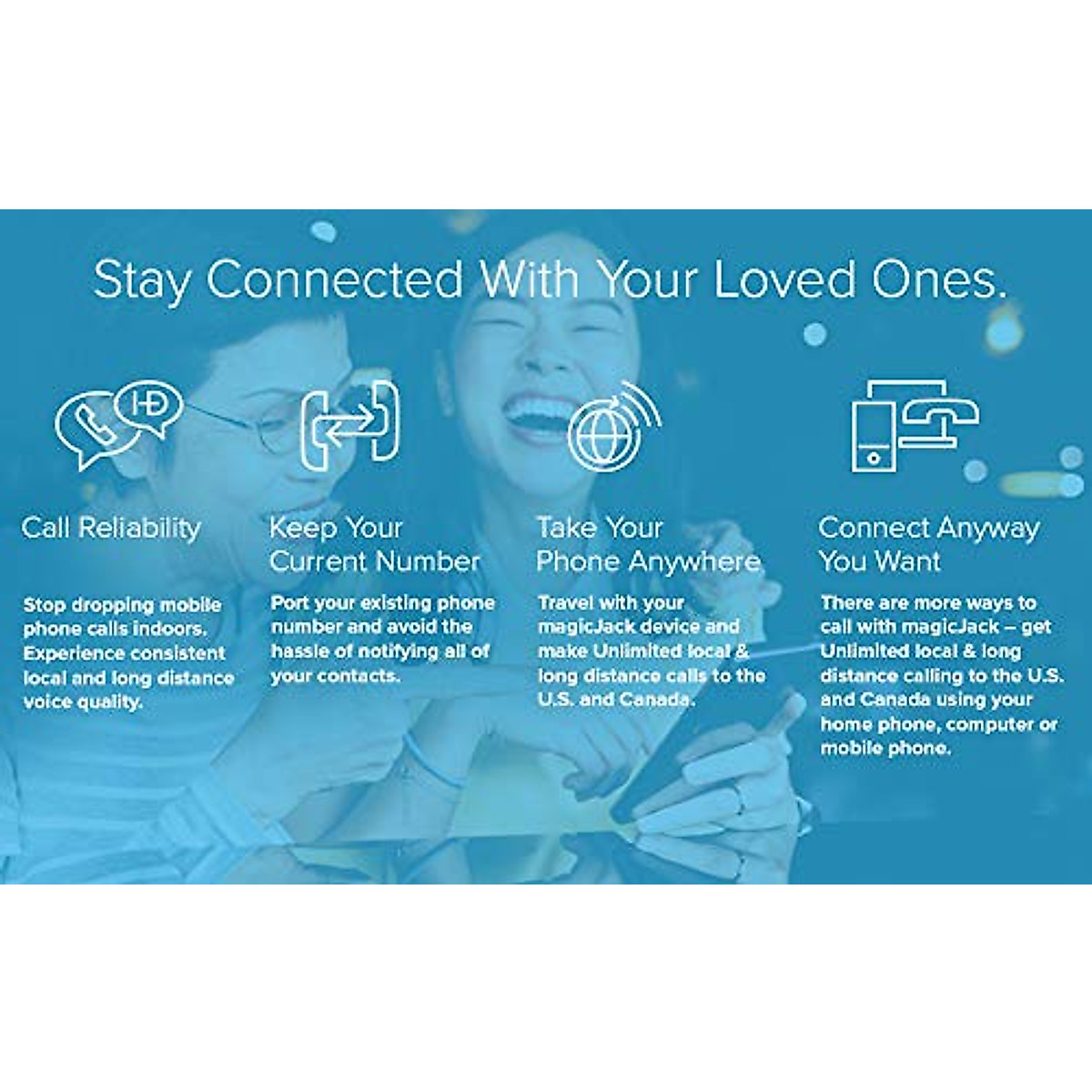 magicJack, New 2022 VOIP Phone Adapter, Portable Home and On-The-Go Digital Service. Unlimited Calls to US and Canada. NO Monthly Bill | Featuring magicIN™ & magicOUT™ Service