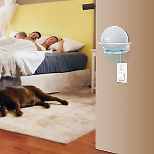 HomeMount Clear Screw Wall Mount - All New 4th Gen Acrylic Holder, Space Saving Solution Bracket Shelf Compatible with Homepod Mini Speaker & Cylindrical Portable Speakers (Clear 2Pack)