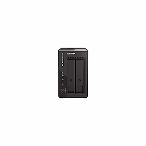 QNAP TS-253E-8G-US 2 Bay High-Performance Desktop NAS with Intel Celeron Quad-core Processor, 8 GB DDR4 RAM and Dual 2.5GbE (2.5G/1G/100M) Network Connectivity (Diskless)