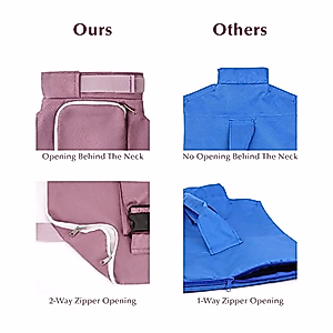 Morjor Cat Grooming Bag for Nail Trimming, Pet Grooming Hammock for Vet Visits, Adjustable Anti-Bite and Anti-Scratch Cats/Dogs Restraint Bag for Injection, Medicine Taking - Size L