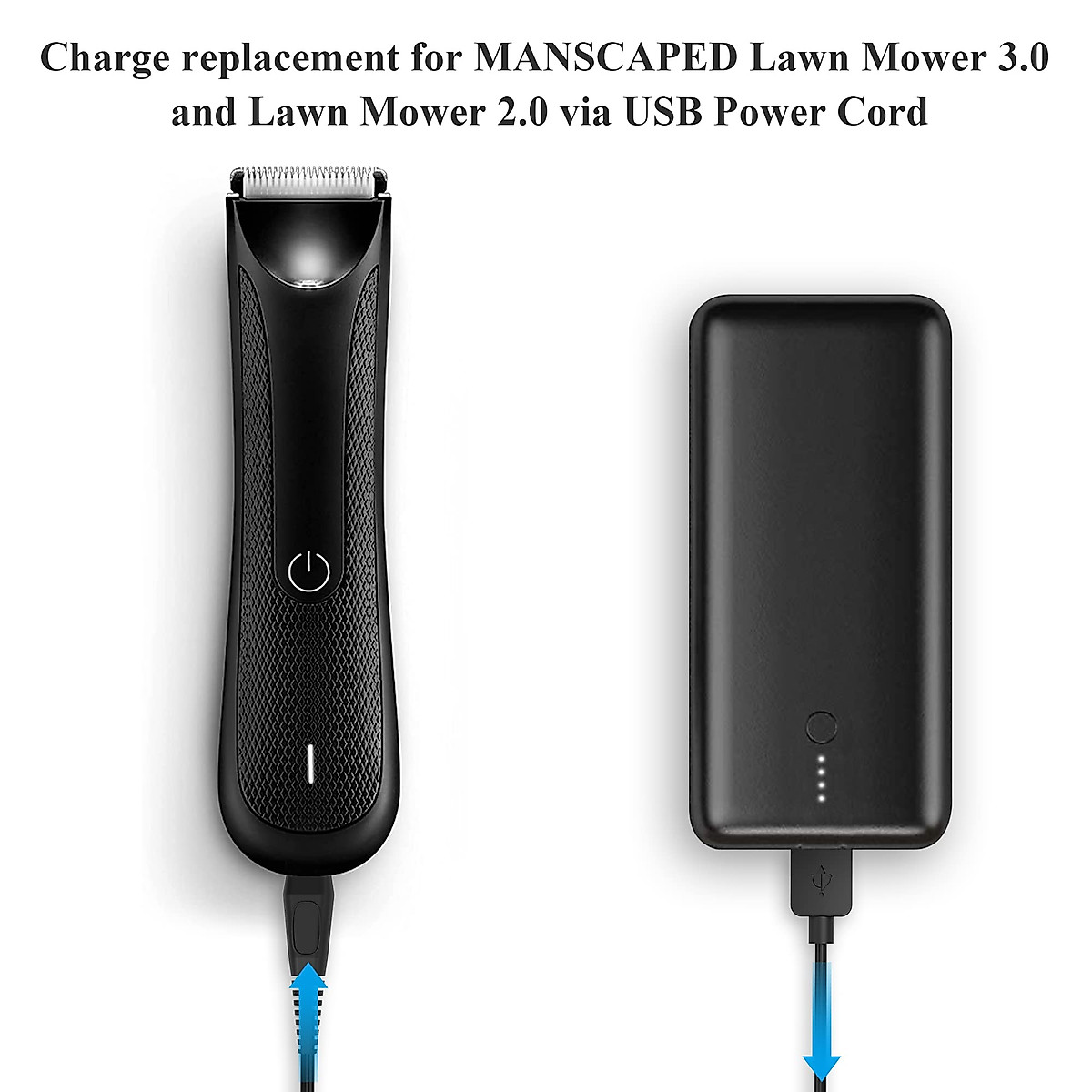 Power Adapter Charger Compatible with MANSCAPED Lawn Mower 3.0 2.0 Electric Groin Hair Trimmer Manscape, The Weed Whacker Nose and Ear Hair Trimmer MANSCAPED Trimmer Charging Supply Cord