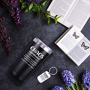 SpenMeta Thank You Gifts for Men - Unique Gift Idea for Boss, Teacher, Manager, Leader, Coworker, Assistant Principal, Dad - Birthday Gifts for Men - Chaos Coordinator Tumbler