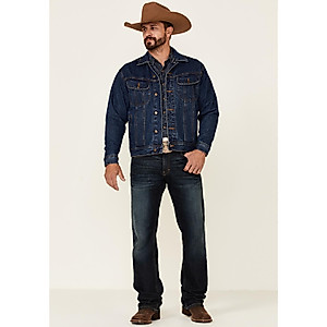Wrangler Men's Unlined Denim Jacket, Antique Indigo, Medium