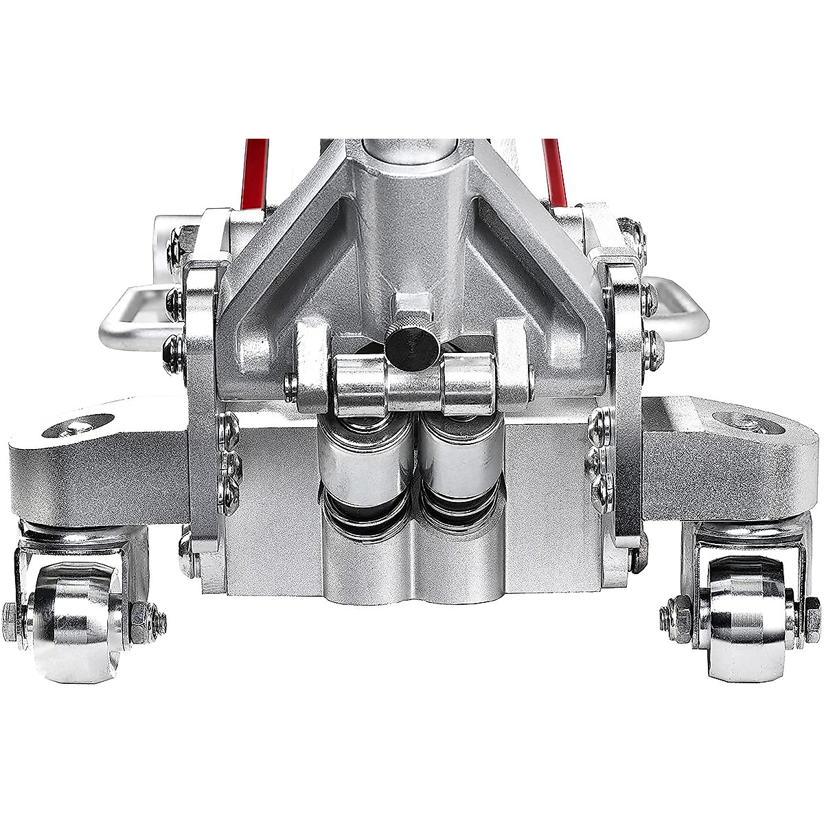 Power Zone 680065 Dual Pump Quick Lift 3 Ton Aluminum Hydraulic Racing Jack with 3 Ton Aluminum Jack Stands Combo Set,Silver,680065-A