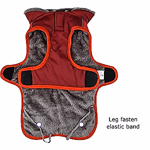Apetian Dog Cold Weather Coats Winter Dog Vest Warm Dog Jacket Belle (M, A3-Red)