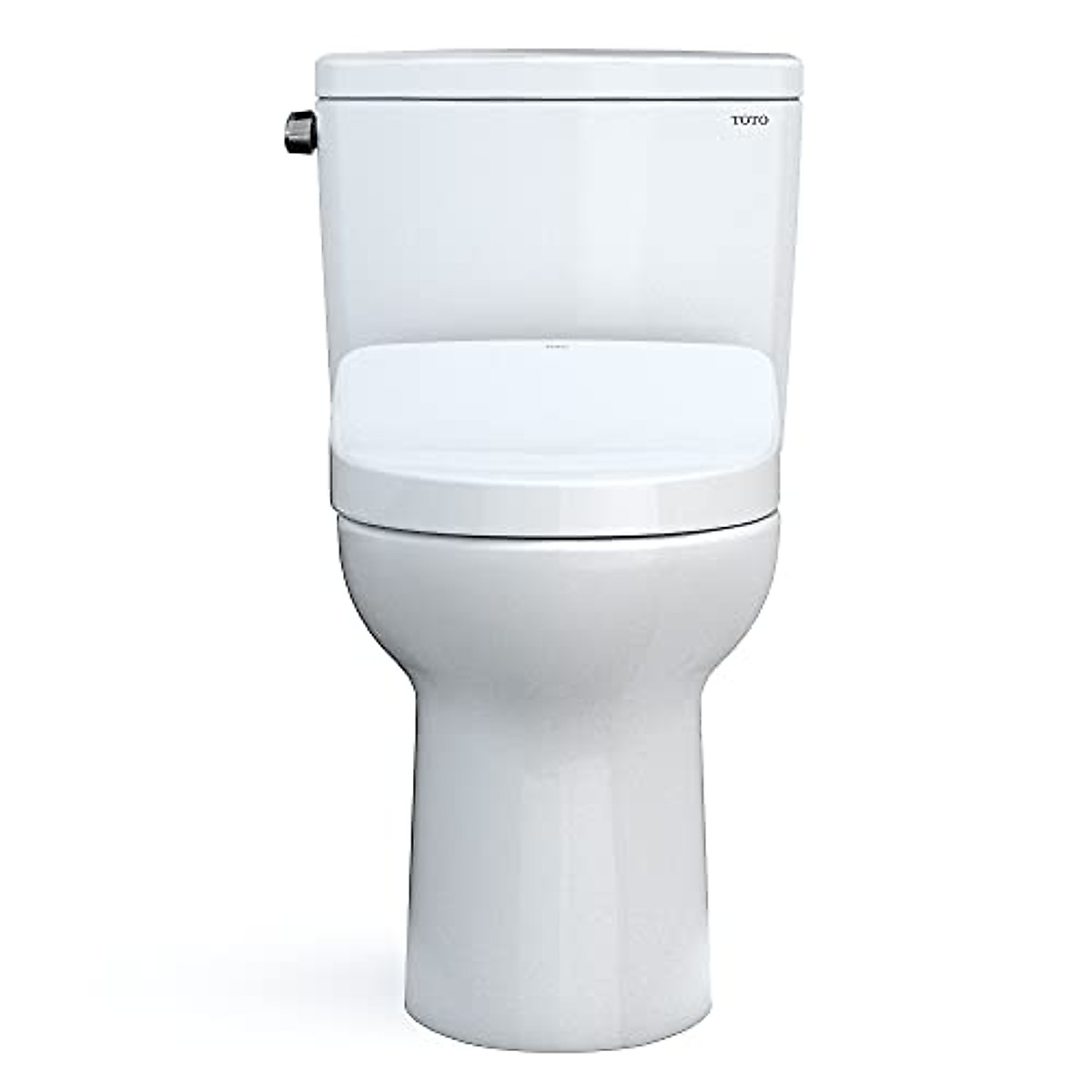 TOTO Drake WASHLET+ Two-Piece Elongated 1.28 GPF Universal Height TORNADO FLUSH Toilet with S550e Bidet Seat, Cotton White - MW7763056CEFG#01